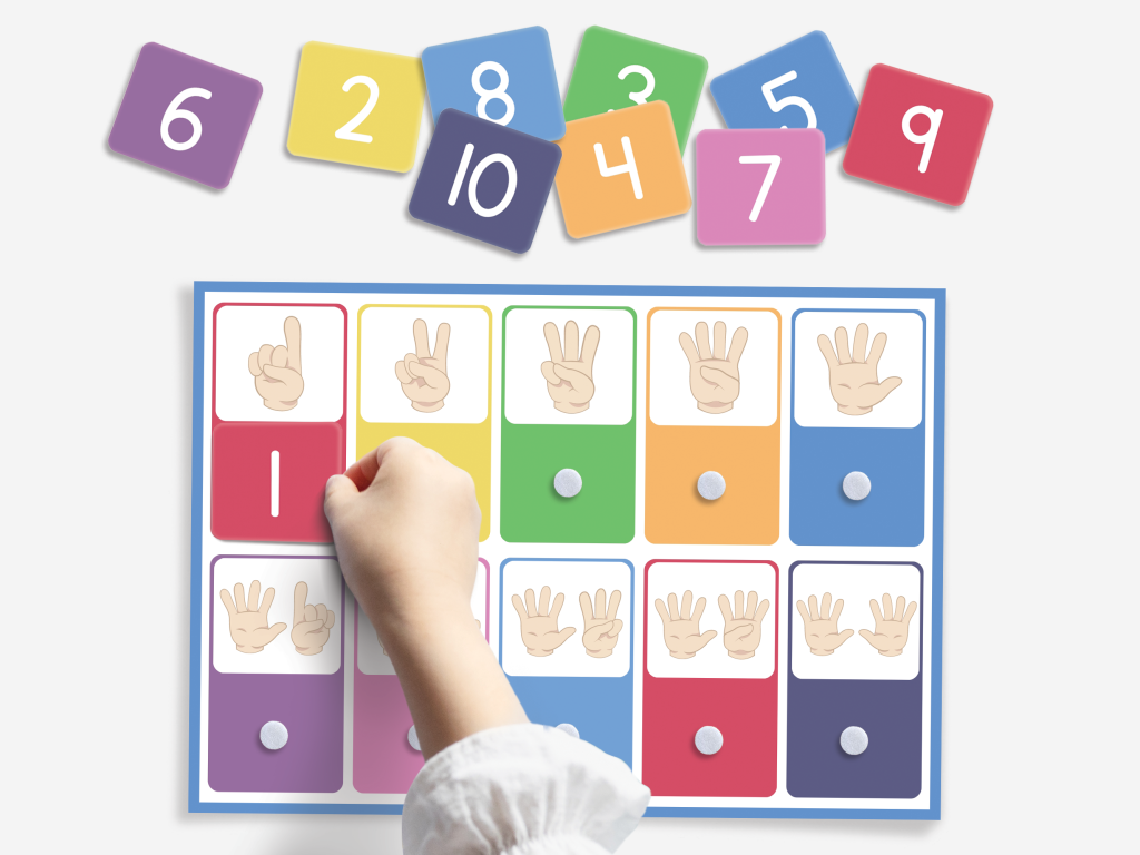 Number Matching Game for Kids, Printable Learning Numbers