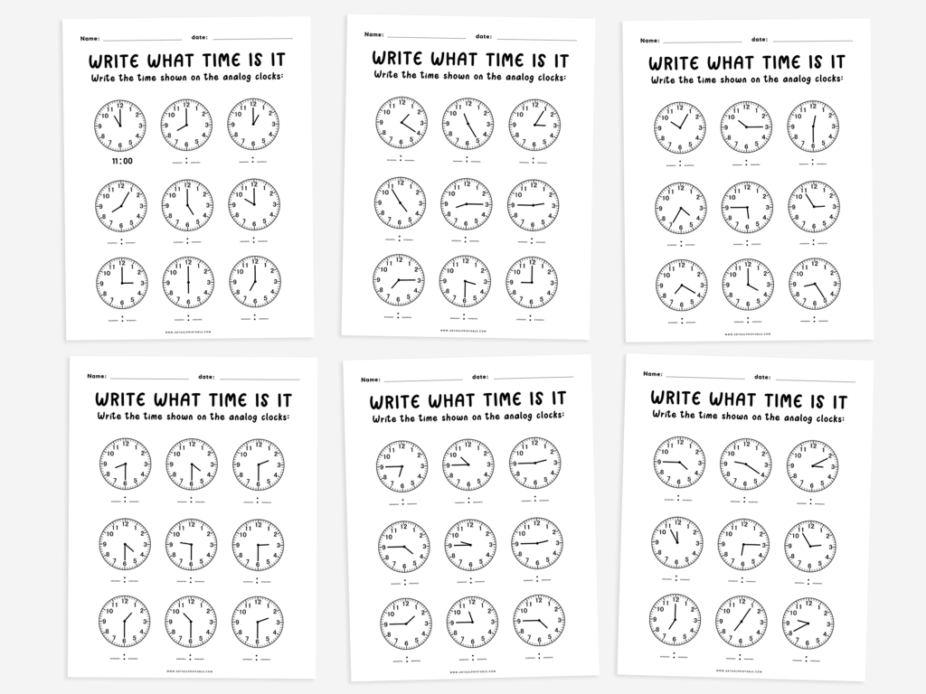 Clock Learning Worksheets – Fun Analog & Digital Time Activities for Kids
